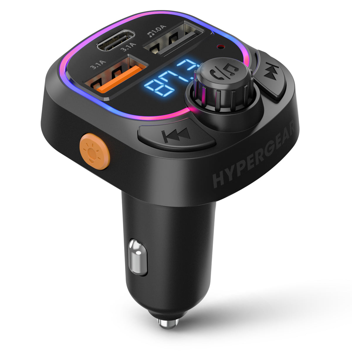 IntelliCast Road FM Transmitter Car Charger Black HYPERGEAR