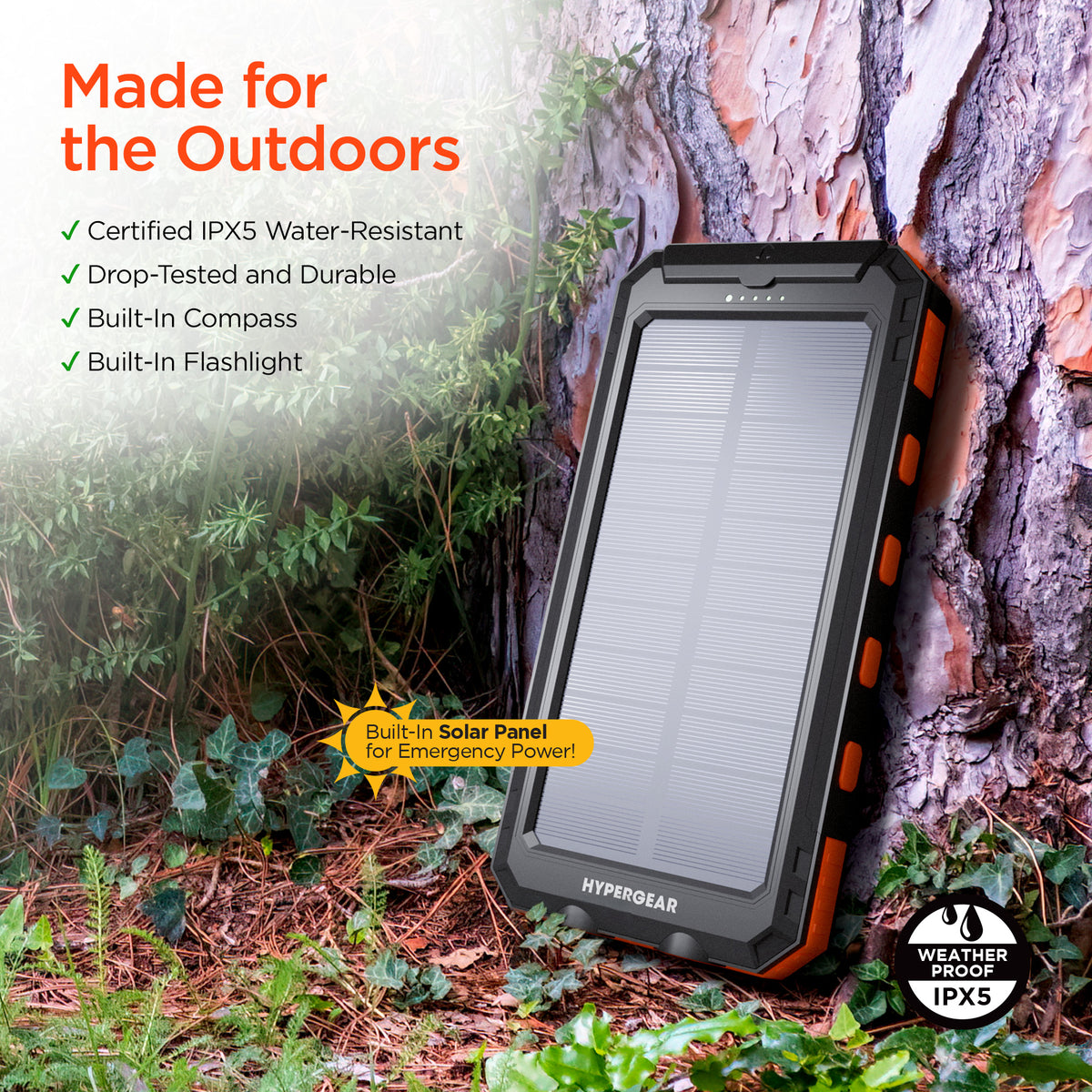 10,000mAh | SolPro 10K Fast Charge Solar Power Bank with 20W USB-C PD ...