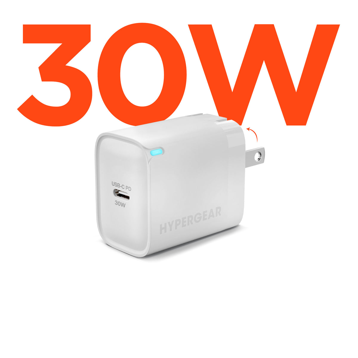 30W USB-C PD Fast Wall Charger with PPS – HYPERGEAR