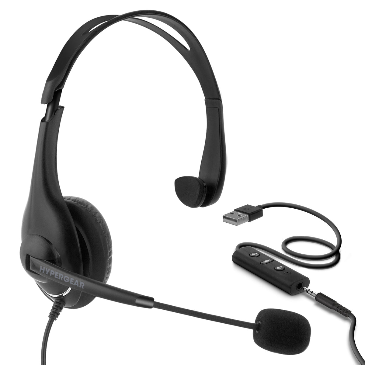 Wired Headset with Mic - PC Headset USB Adapter | HyperGear – HYPERGEAR
