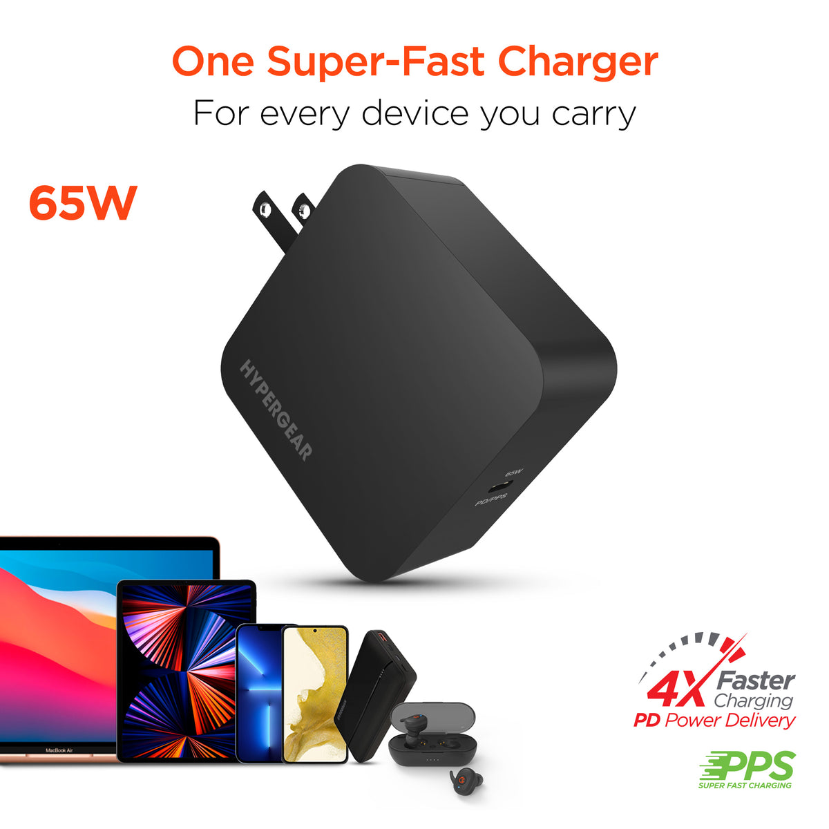 65W USB-C PD PPS Superfast Phone, Laptop Charger | HyperGear – HYPERGEAR